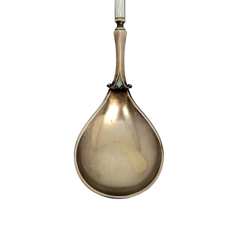 Antique David Andersen Norway Sterling Silver Enamel Spoon at 1stDibs