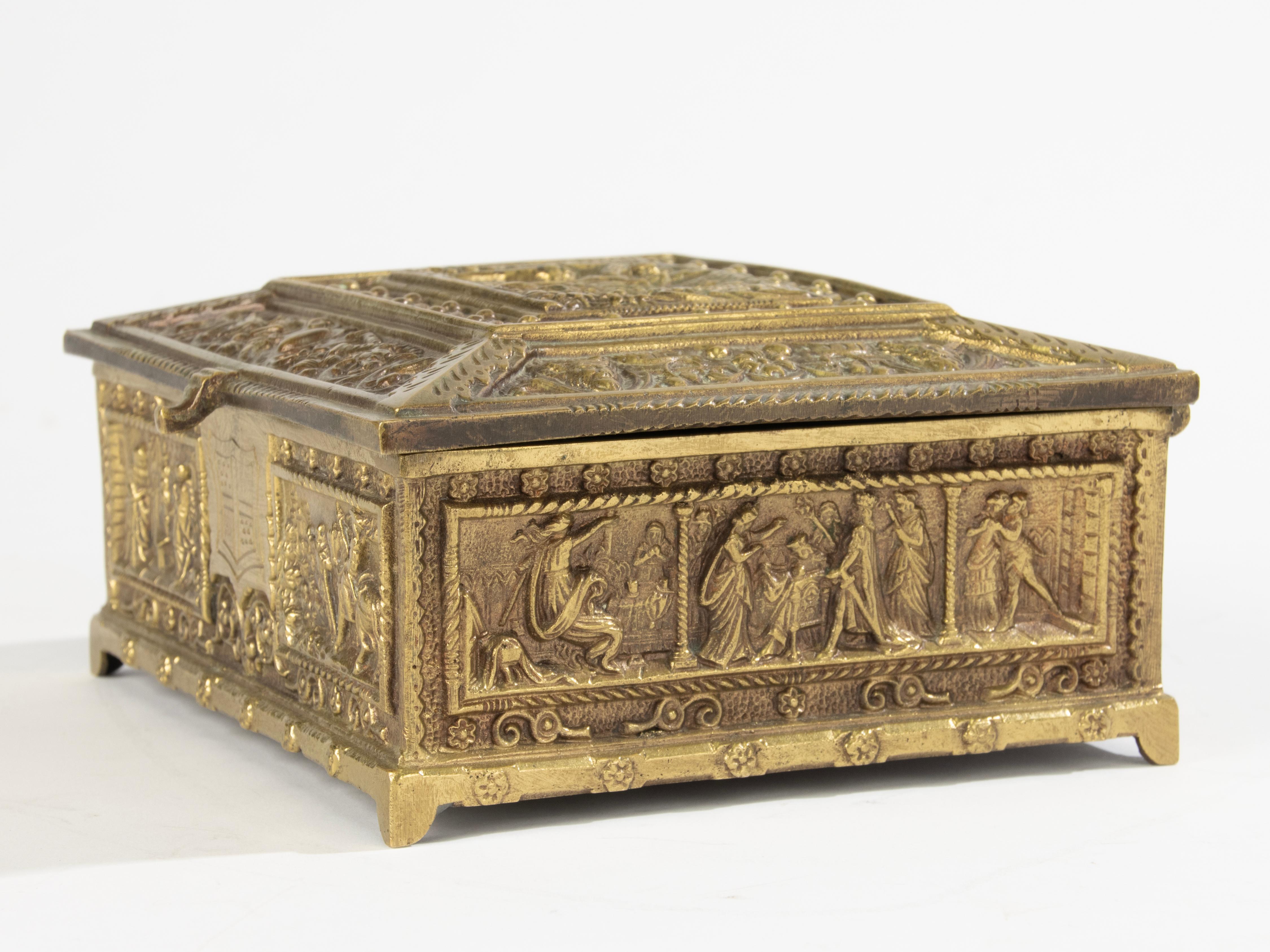 Antique Decorative Bronze Box at 1stDibs
