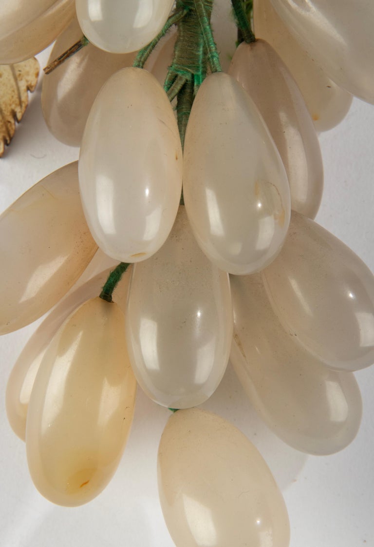 Antique Decorative Bunch of Grapes made of Quartz Stone For Sale at 1stDibs