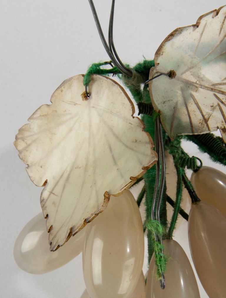 Antique Decorative Bunch of Grapes made of Quartz Stone For Sale at 1stDibs