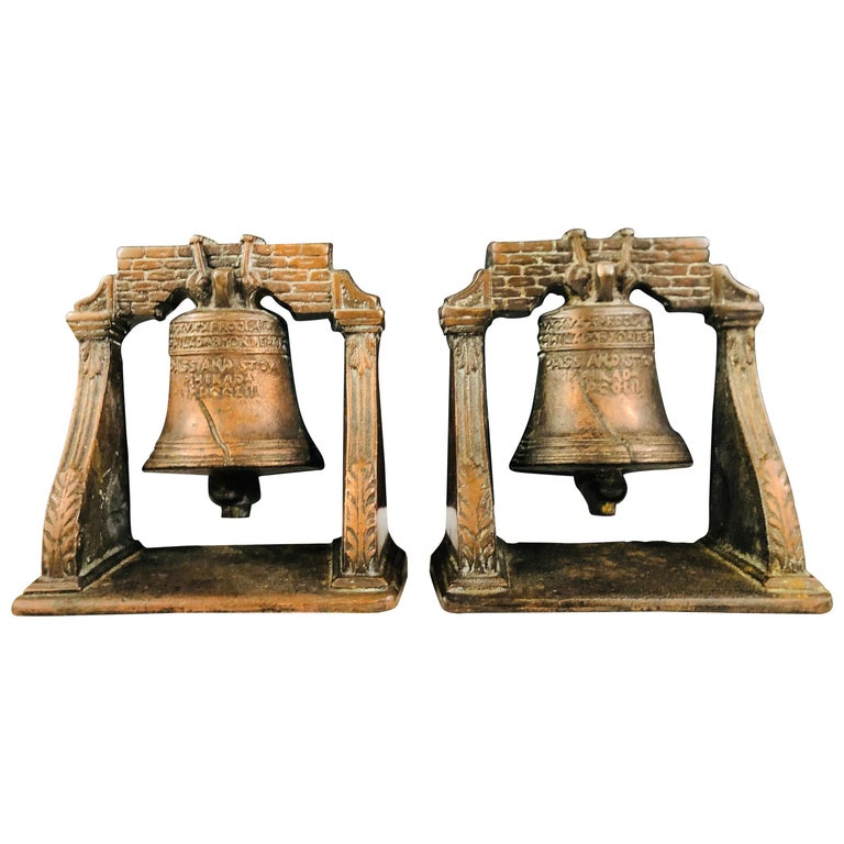 Antique Decorative Cast Bronze Mission Bell Sculpture, a Pair For Sale ...