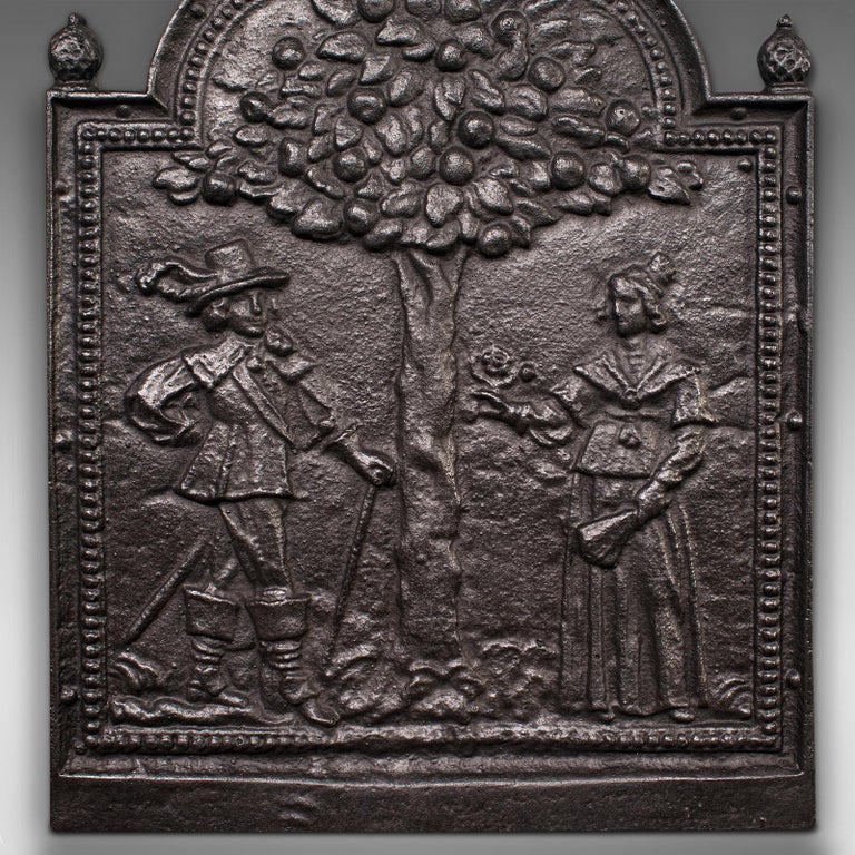 Antique Decorative Fire Back, English, Fireplace, Hearth, Backrest ...