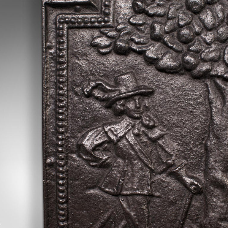 Antique Decorative Fire Back, English, Fireplace, Hearth, Backrest ...