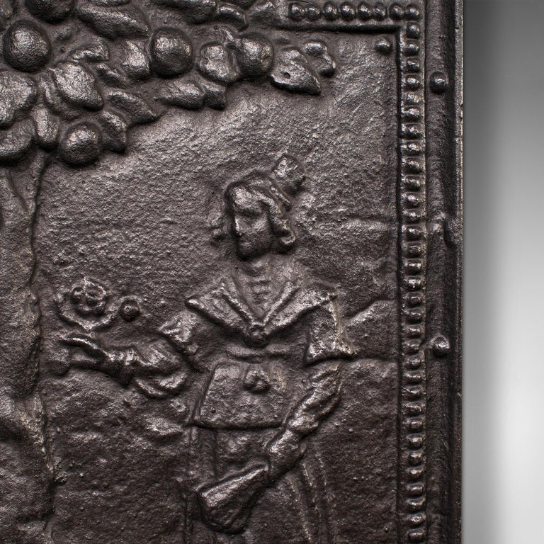 Antique Decorative Fire Back, English, Fireplace, Hearth, Backrest ...