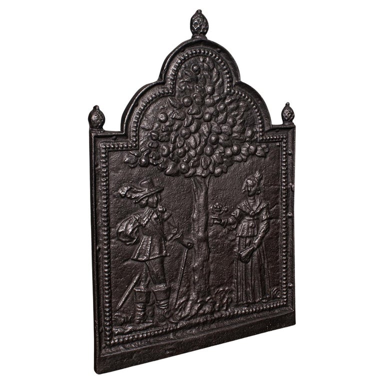 Antique Decorative Fire Back, English, Fireplace, Hearth, Backrest ...