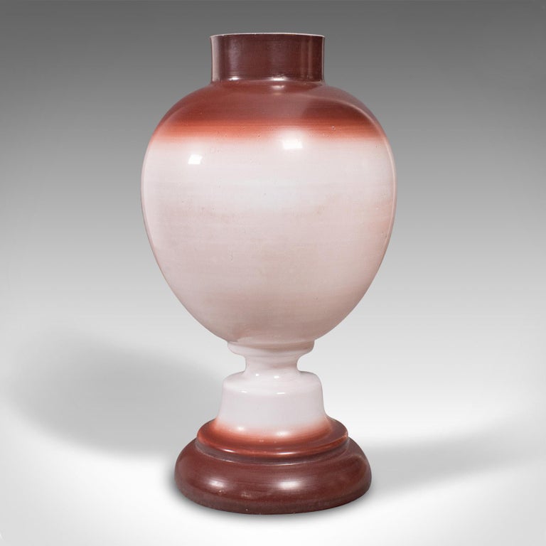 Antique Decorative Flower Vase, Continental, Milk Glass, Baluster Urn ...