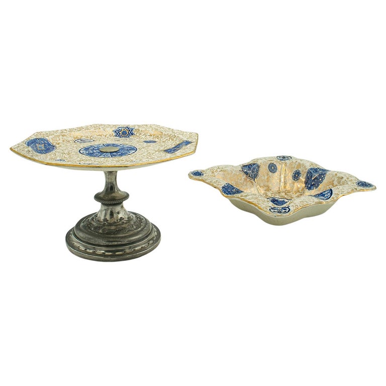 Antique Decorative Serving Set, English, Ceramic, Cake Stand, Bon Bon ...