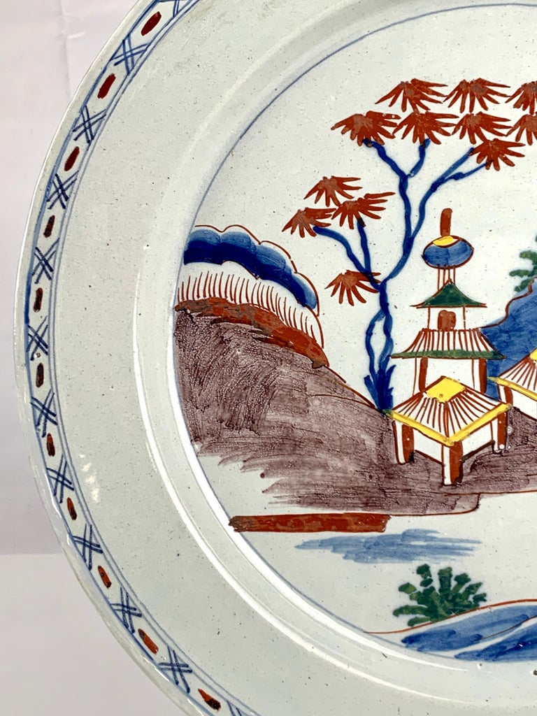 Antique Delft Charger 18th Century Polychrome Colors Netherlands Circa ...