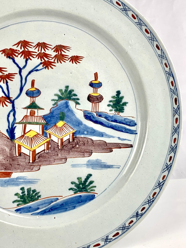 Antique Delft Charger 18th Century Polychrome Colors Netherlands Circa ...