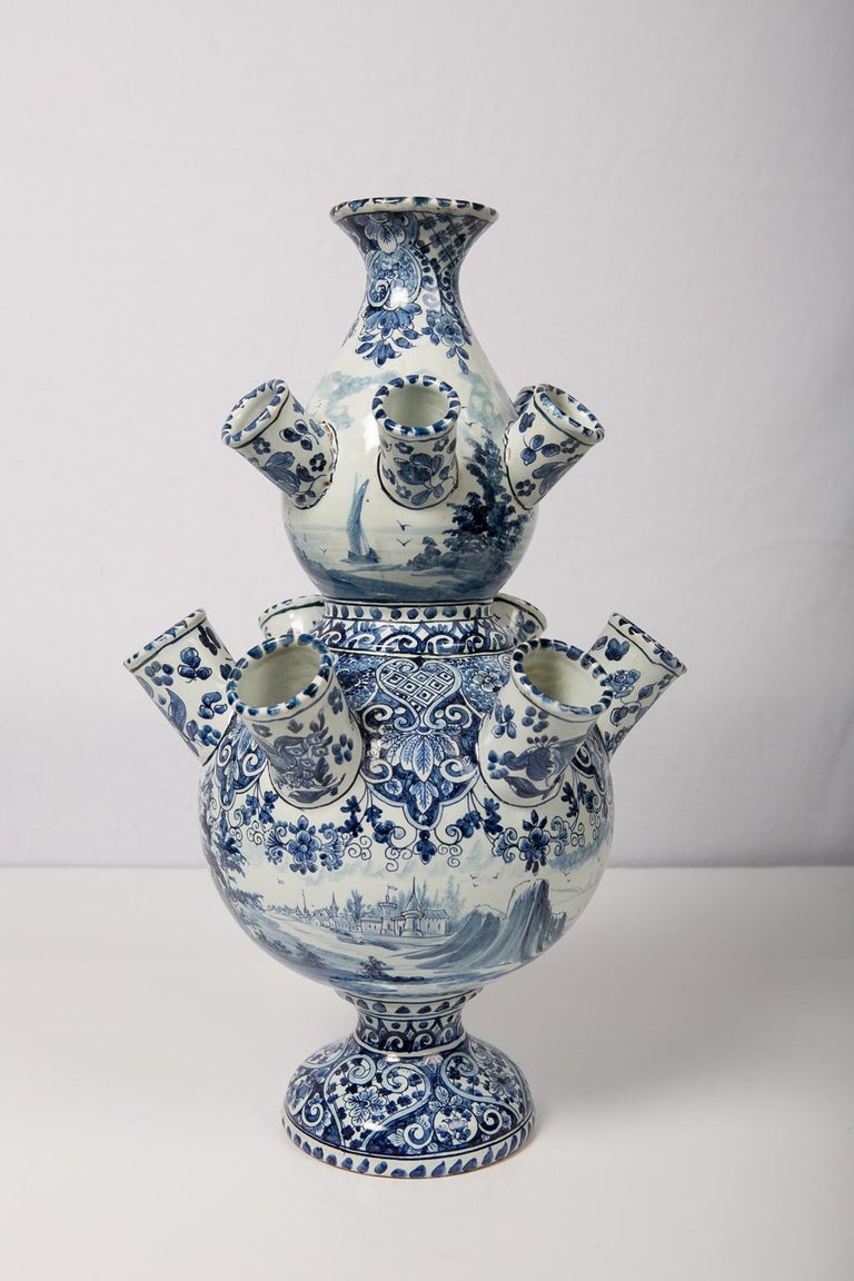 Antique Delft Tulipiere Blue and White Tulip Holder at 1stDibs ...
