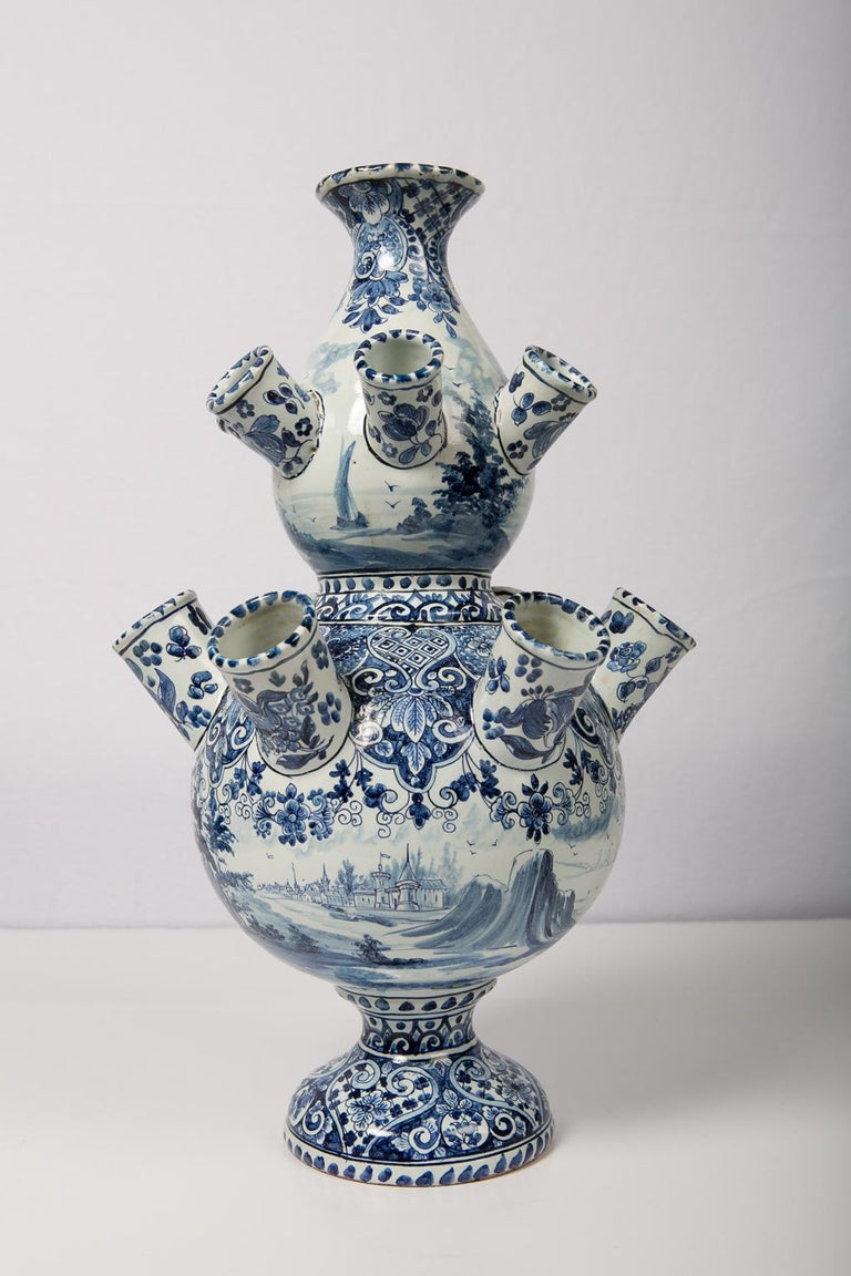 Antique Delft Tulipiere Blue and White Tulip Holder at 1stDibs ...