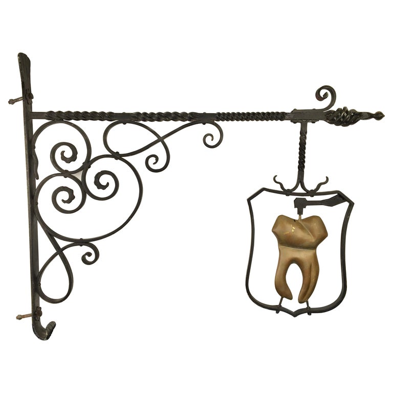 Antique Dentist Sign with Tooth at 1stDibs