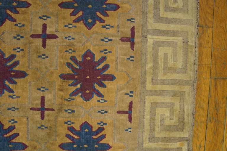 Antique Dhurrie Indian Rug 3' 8" x 6' 3" For Sale at 1stDibs