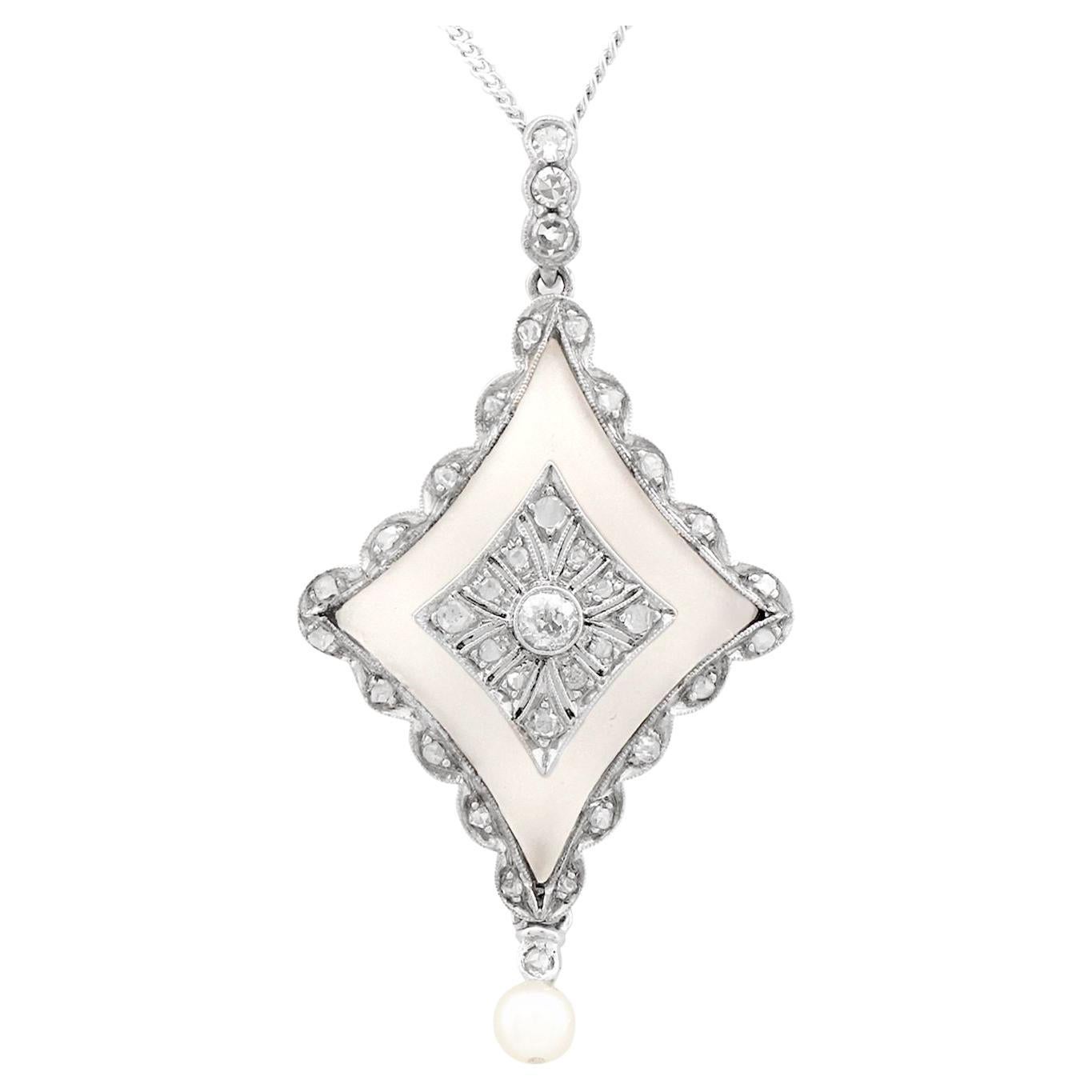 Antique Victorian Rock Crystal Heart Pendant with Natural Pearl at 1stDibs
