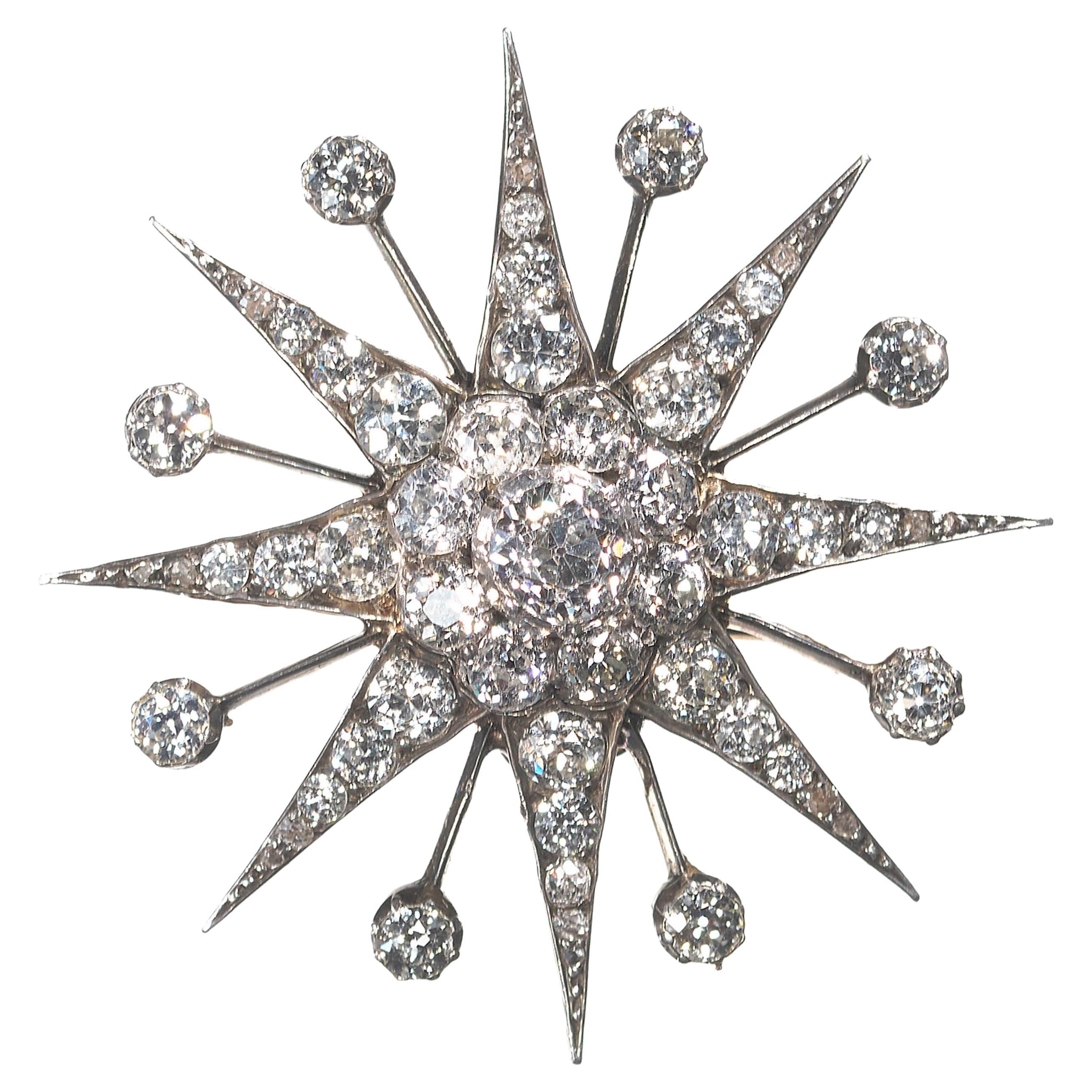 Antique Diamond Star Brooch at 1stDibs | victorian diamond star brooch ...