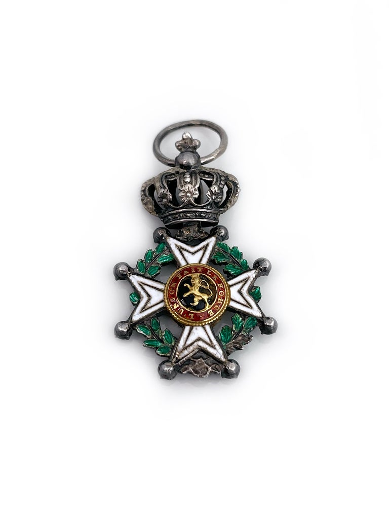 Antique Diamond Enamel Cross Medal Knight Order Of Leopold For Sale at ...