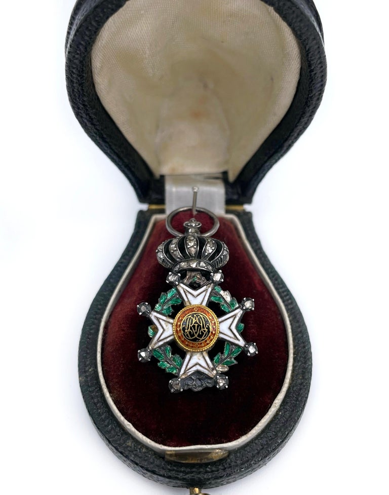 Antique Diamond Enamel Cross Medal Knight Order Of Leopold For Sale at ...
