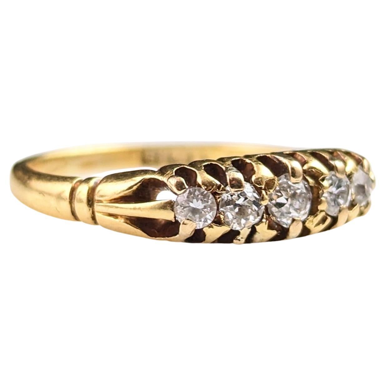 Antique Georgian Flat-Cut Garnet Half Hoop Ring at 1stDibs