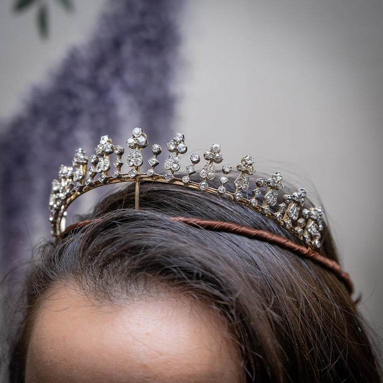 Antique Diamond Tiara Necklace at 1stDibs | antique diamond tiara for sale