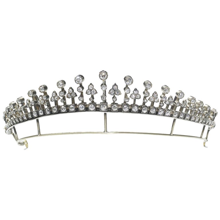 Antique Diamond Tiara Necklace at 1stDibs