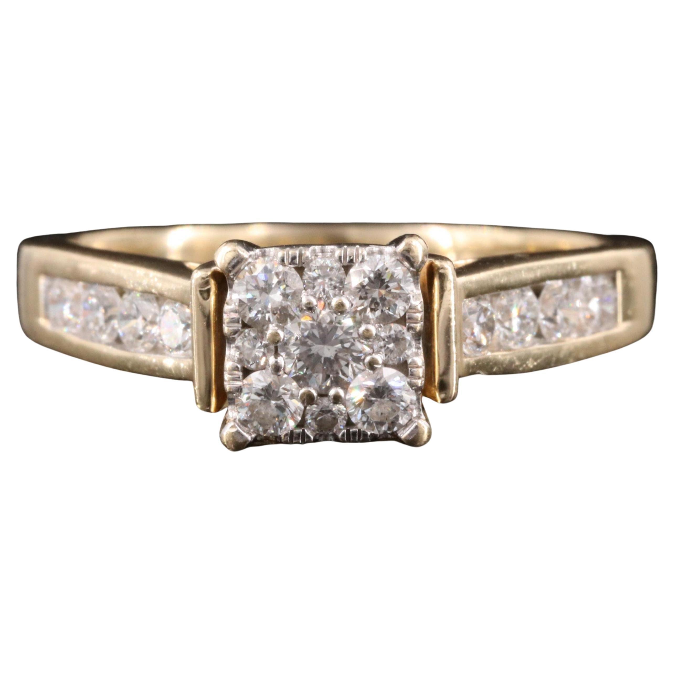 Customizable Floral Diamonds Engagement Ring, Antique Diamonds Wedding ...