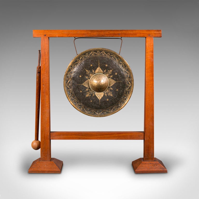 Antique Dinner Gong, English, Fruitwood, Large Chime, Arts and Crafts ...