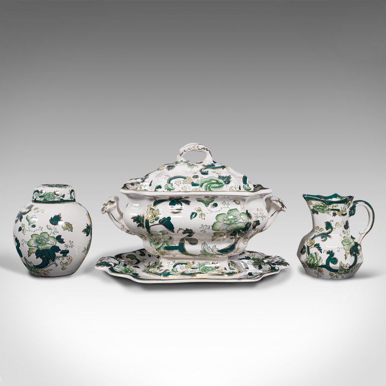 Antique Dinner Service Set, English, Ceramic Tureen, Tray, Pot, Jug ...