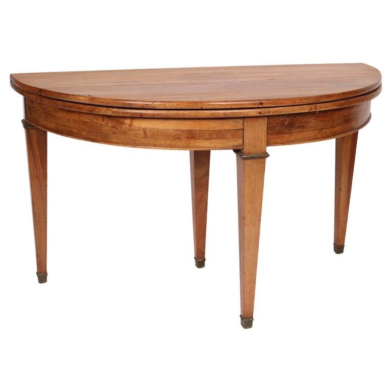 Antique Directoire style Demi Lune Games Table For Sale at 1stDibs