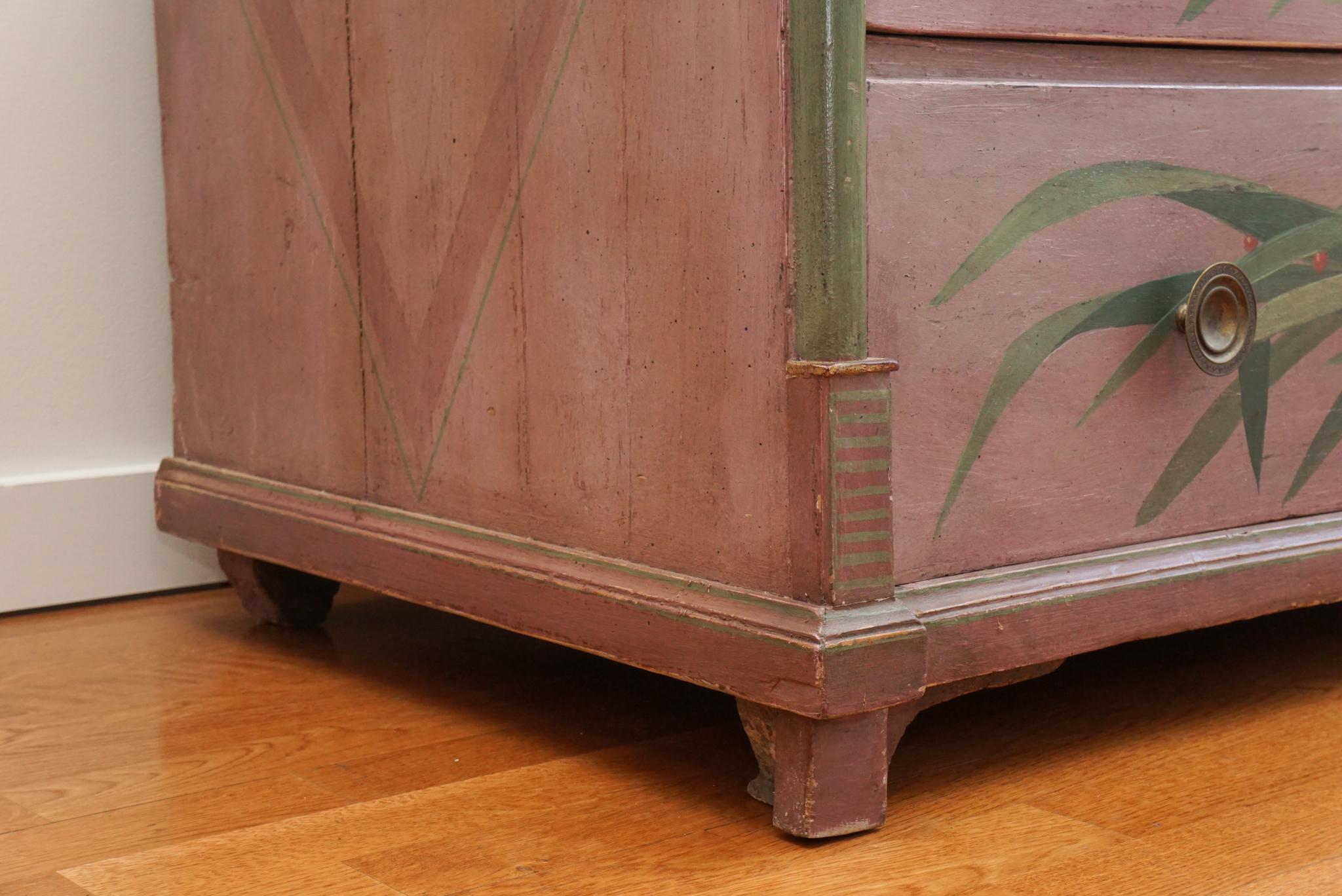 Antique Directoire-Style Painted Commode For Sale at 1stDibs