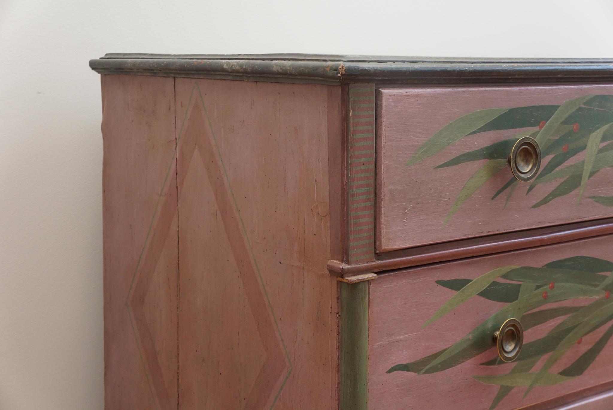 Antique Directoire-Style Painted Commode For Sale at 1stDibs