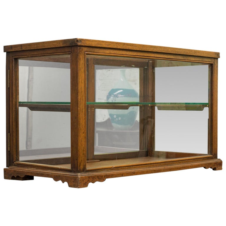 Antique Display Cabinet, Shop Fitting, English, Victorian, Oak circa ...