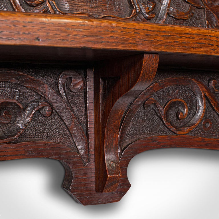 Antique Display Rack, English, Oak, Kitchen, Hallway, Wall Shelf ...