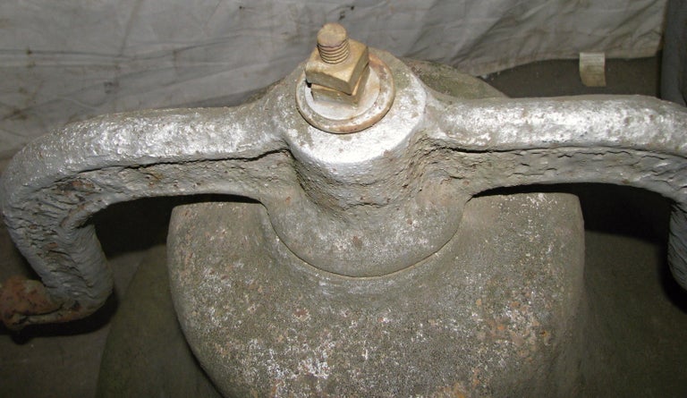 Antique Distressed Cast Iron Church Bell For Sale at 1stDibs