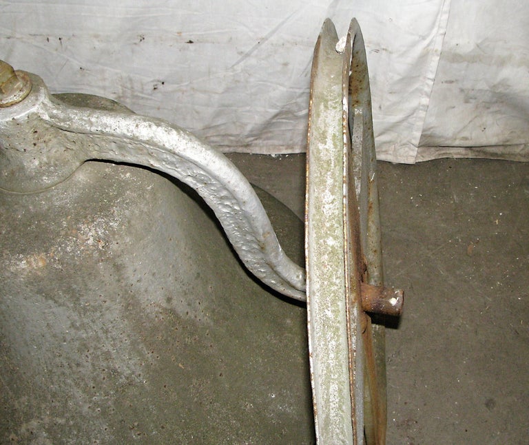 Antique Distressed Cast Iron Church Bell For Sale at 1stDibs