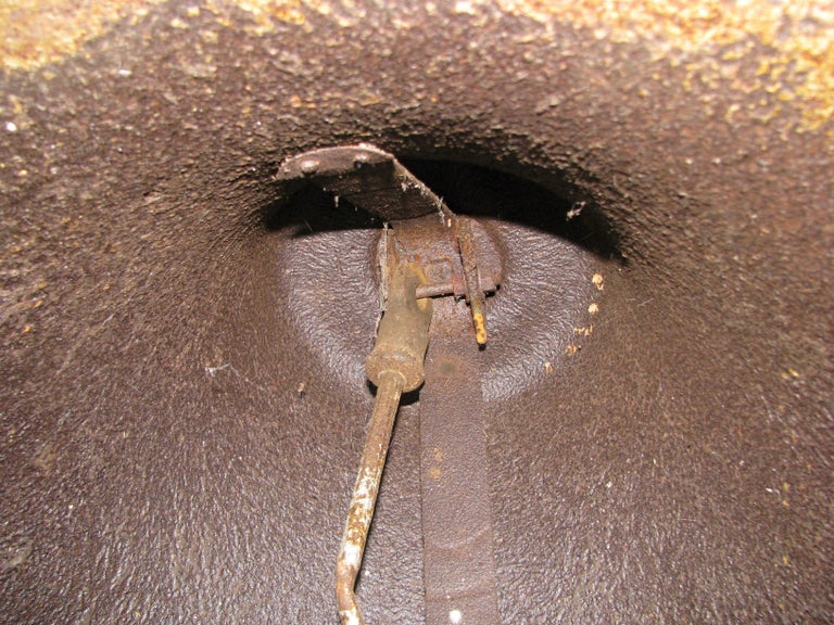 Antique Distressed Cast Iron Church Bell For Sale at 1stDibs