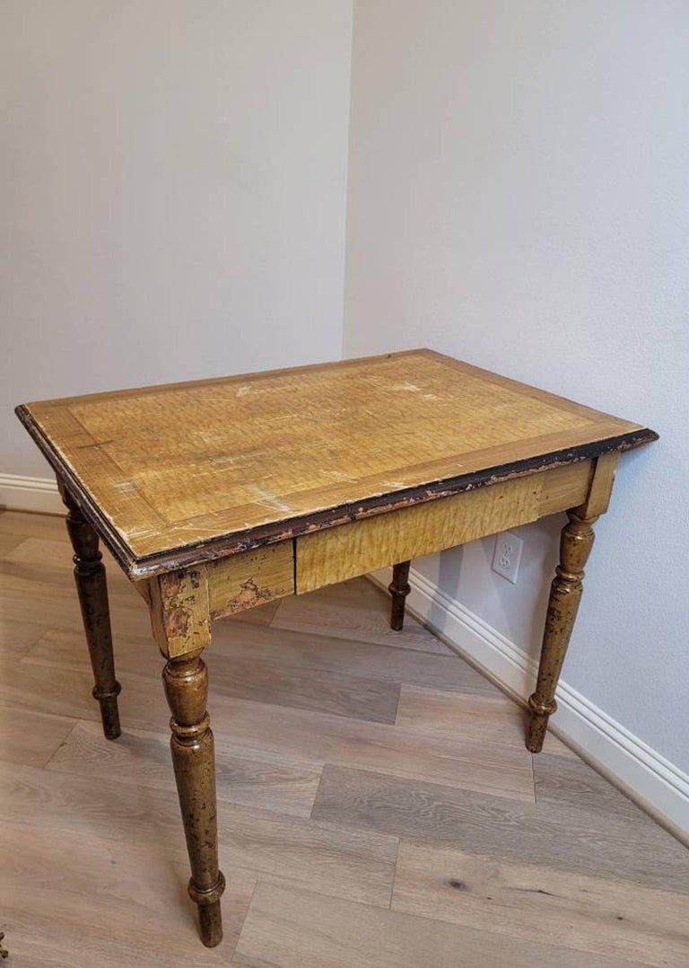 Antique Distressed Country Farmhouse Work Table For Sale at 1stDibs