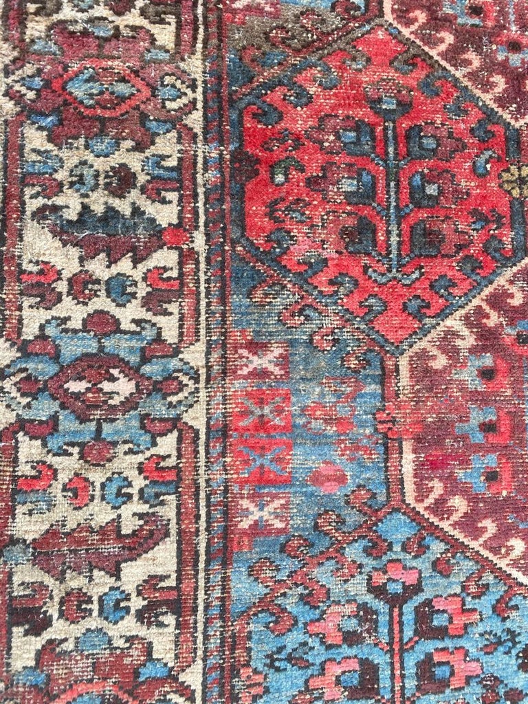 Antique Distressed Kurdish Rug For Sale at 1stDibs