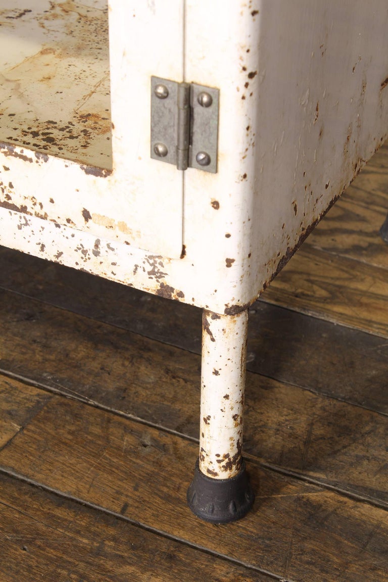 Antique Distressed Medical Storage Cabinet at 1stDibs