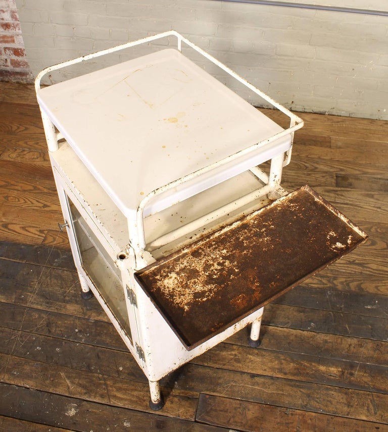 Antique Distressed Medical Storage Cabinet at 1stDibs