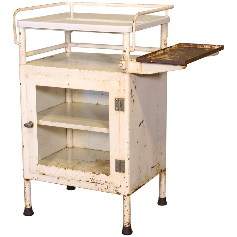 Antique Distressed Medical Storage Cabinet at 1stDibs