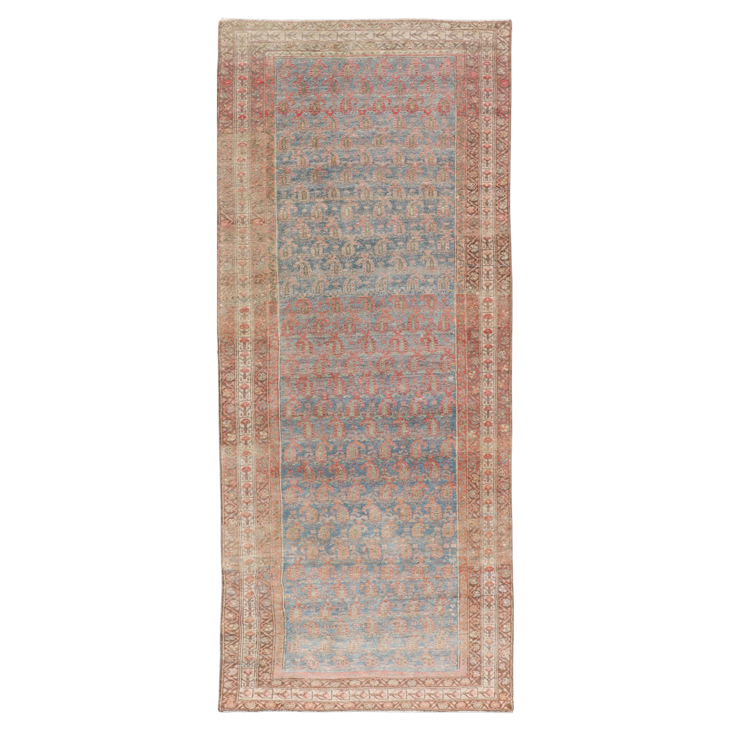 Distressed Antique Persian Shiraz Design Rug with British Colonial ...