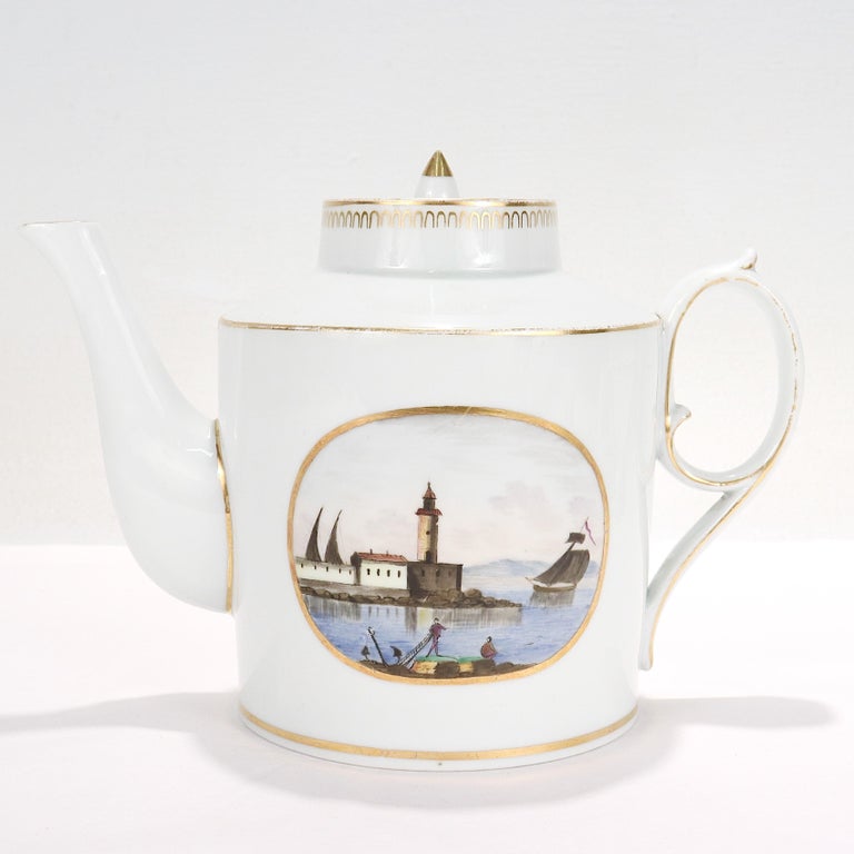 Antique Doccia Porcelain Italian Neoclassical Topographical Teapot For ...