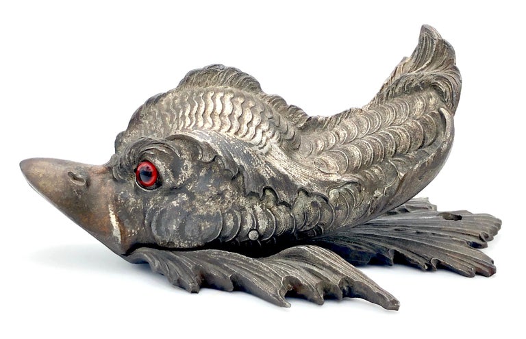 Antique Dolphin Sculpture Paperclip Paperweight Cast Iron Aquatic ...