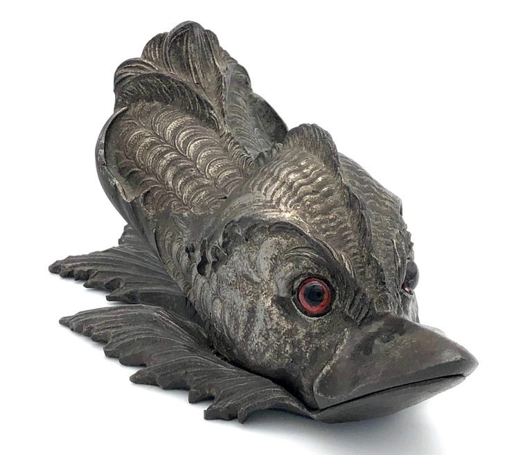 Antique Dolphin Sculpture Paperclip Paperweight Cast Iron Aquatic ...