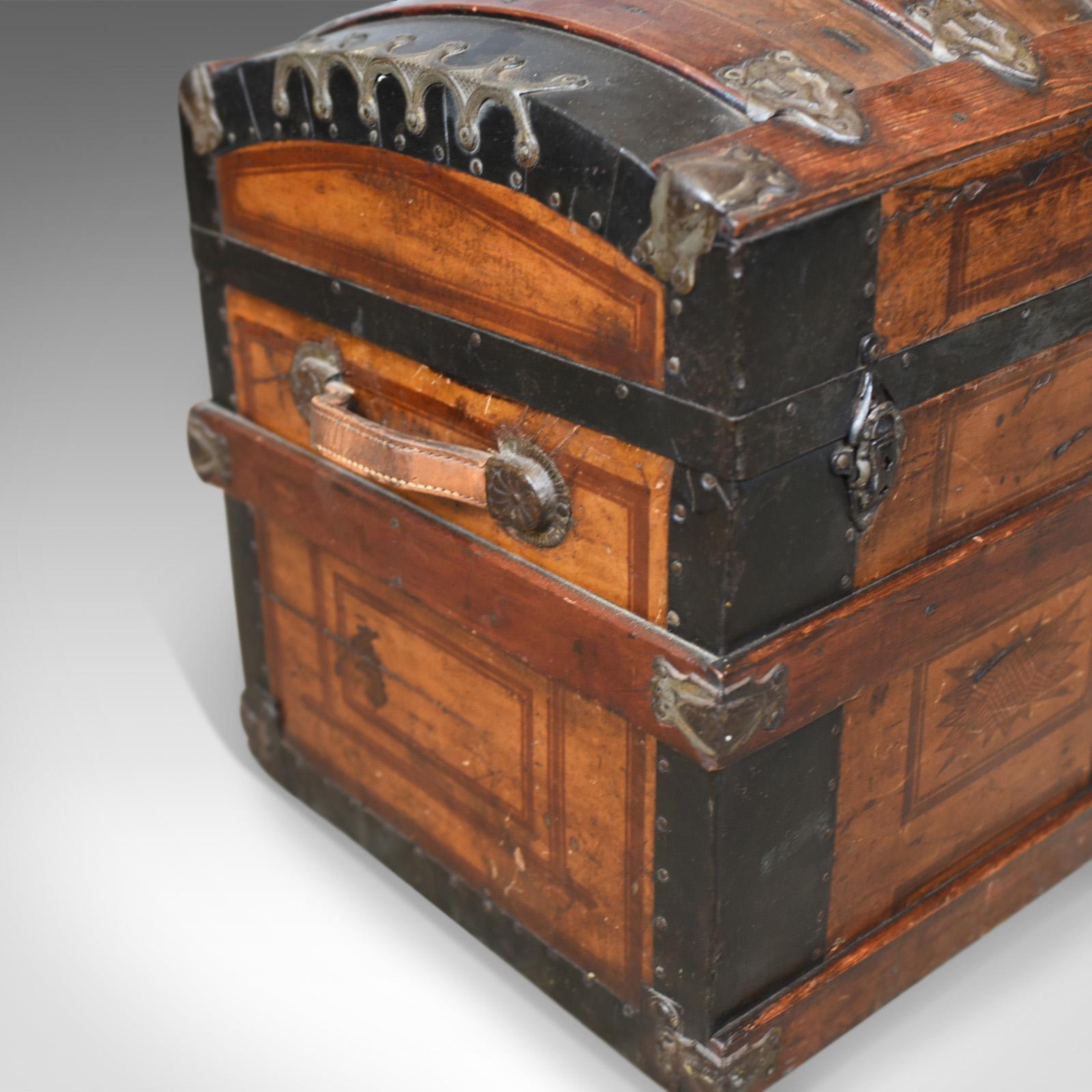 Antique Dome Topped Carriage Chest, English, Victorian, Trunk, 19th ...