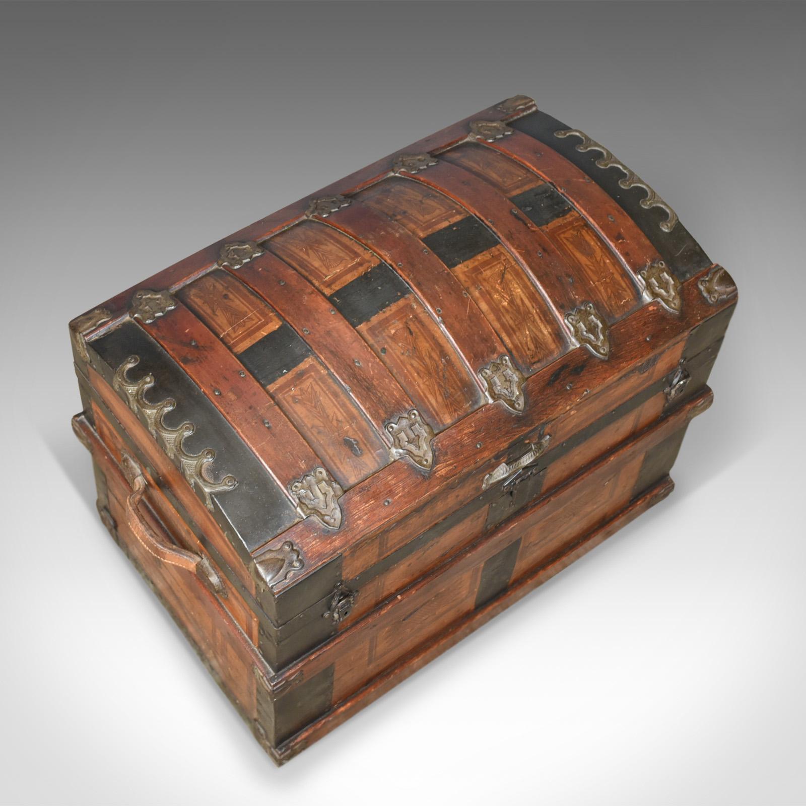 Antique Dome Topped Carriage Chest, English, Victorian, Trunk, 19th ...
