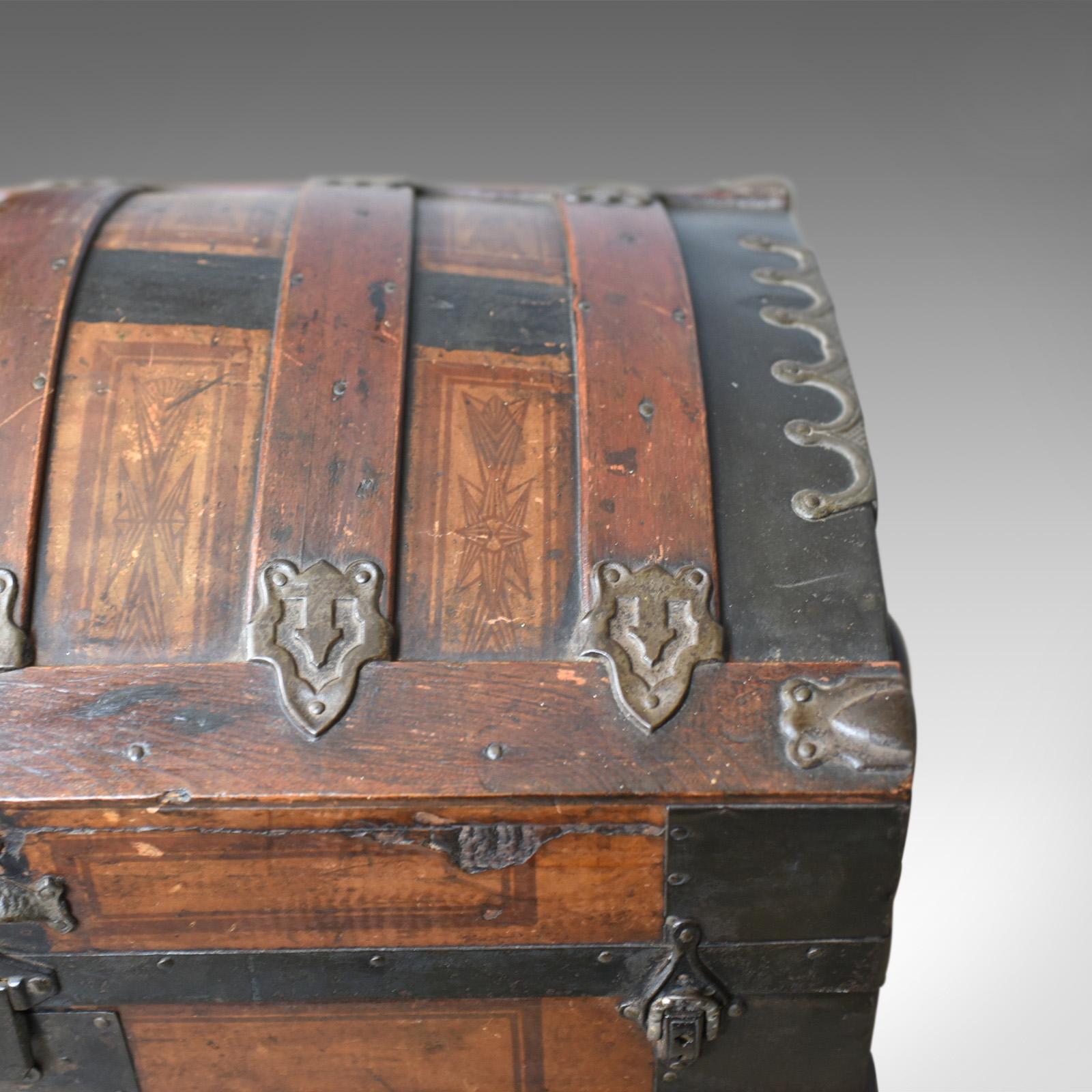 Antique Dome Topped Carriage Chest, English, Victorian, Trunk, 19th ...
