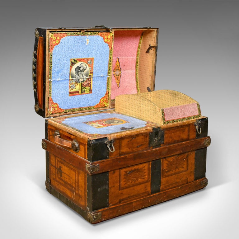 Antique Dome Topped Carriage Chest, English, Victorian, Trunk, 19th ...