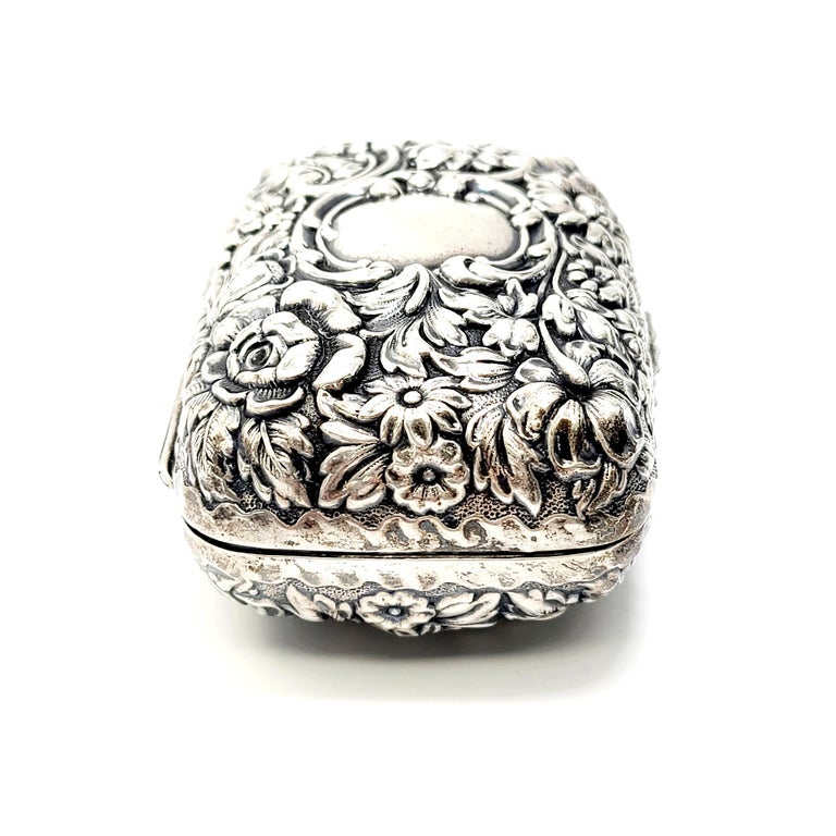 Antique Dominick and Haff Sterling Silver Repousse Soap Box at 1stDibs