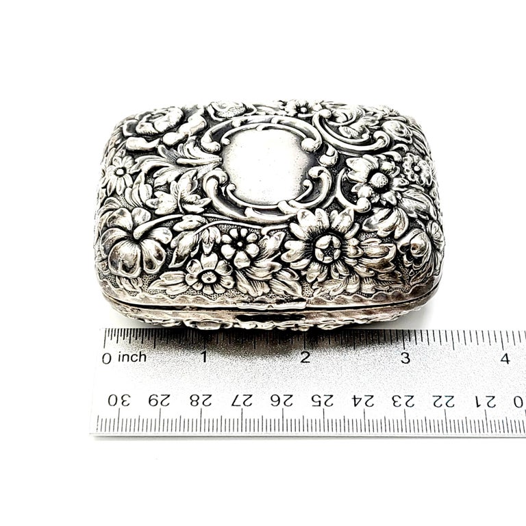 Antique Dominick and Haff Sterling Silver Repousse Soap Box at 1stDibs